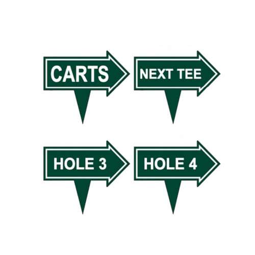 Double Sided Arrow Shaped Fairway Signs | JFM Golf